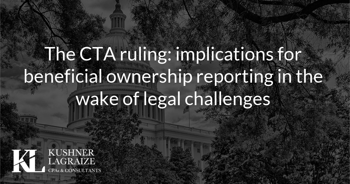The CTA ruling: implications for beneficial ownership reporting in the ...
