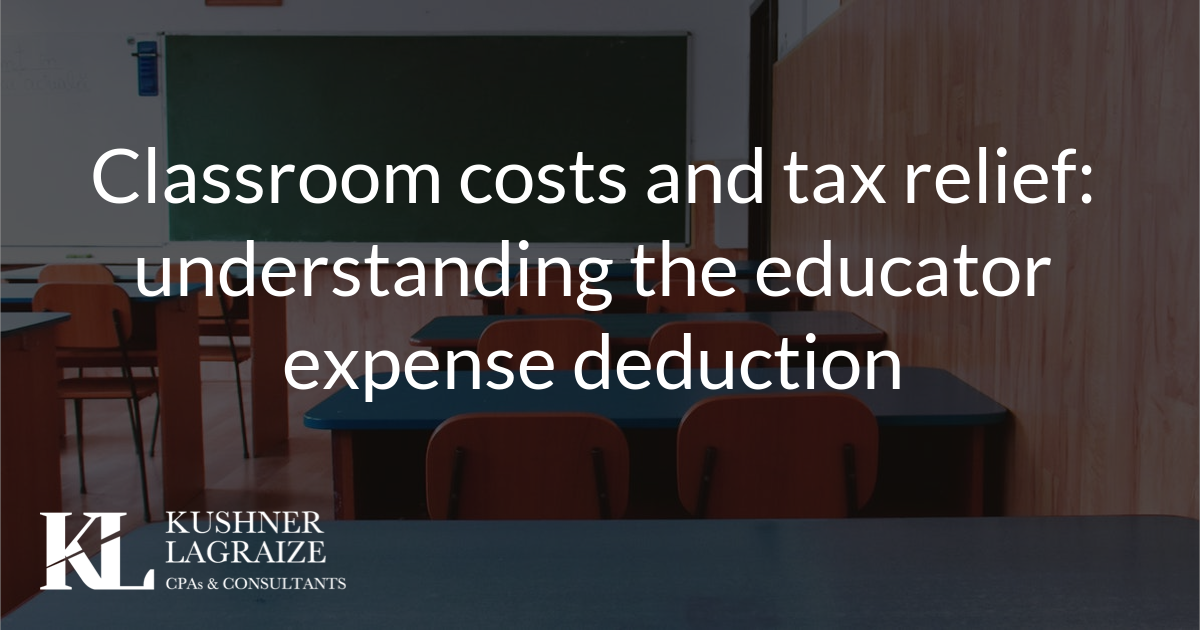 Classroom costs and tax relief: understanding the educator expense ...